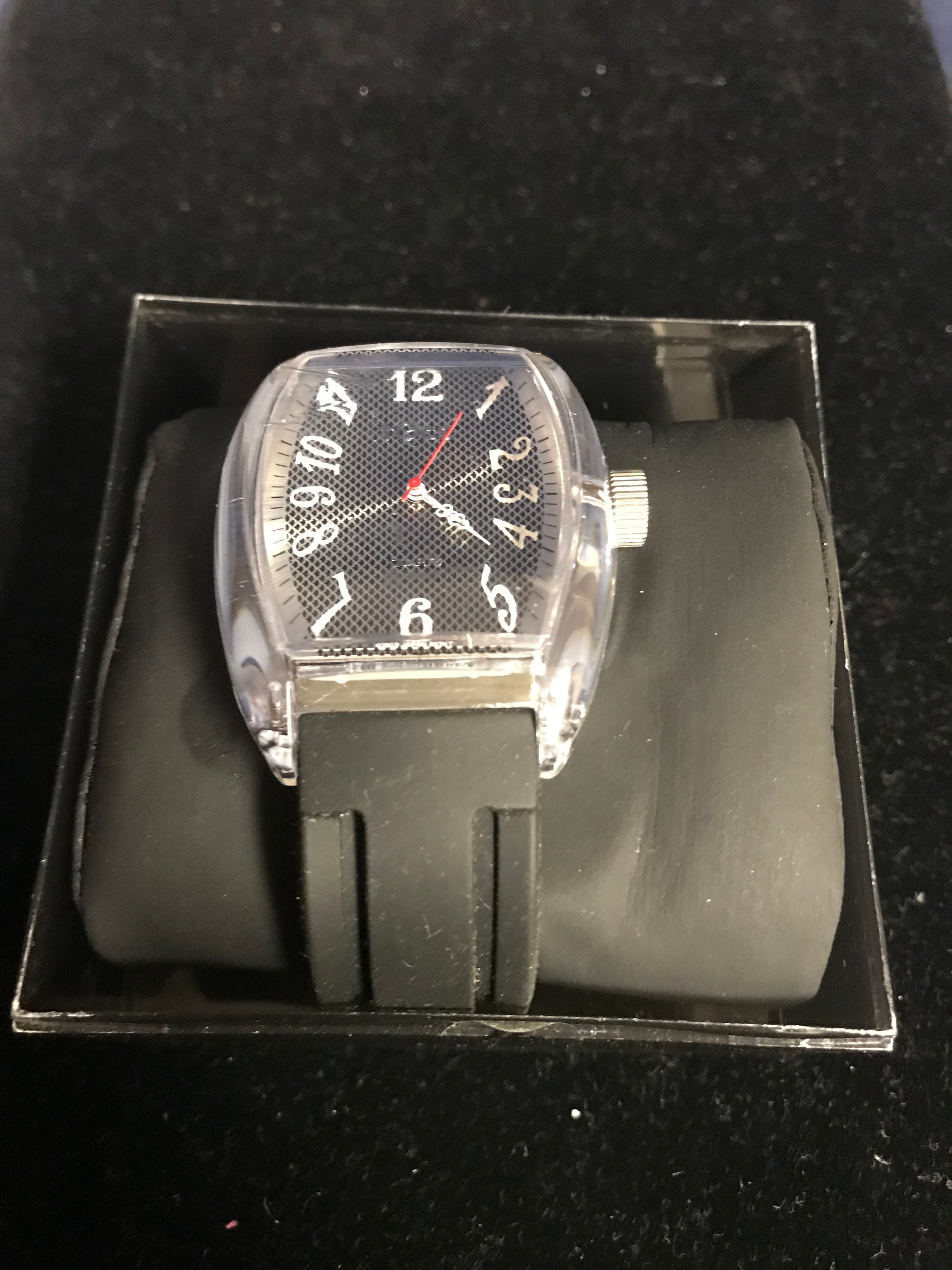 Vintage Black Tocs Watch With Silicone Band - Etsy