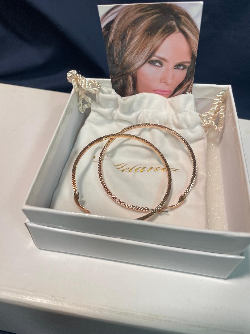 Melania Trump Rose Gold Tone Hoop Earrings - Etsy