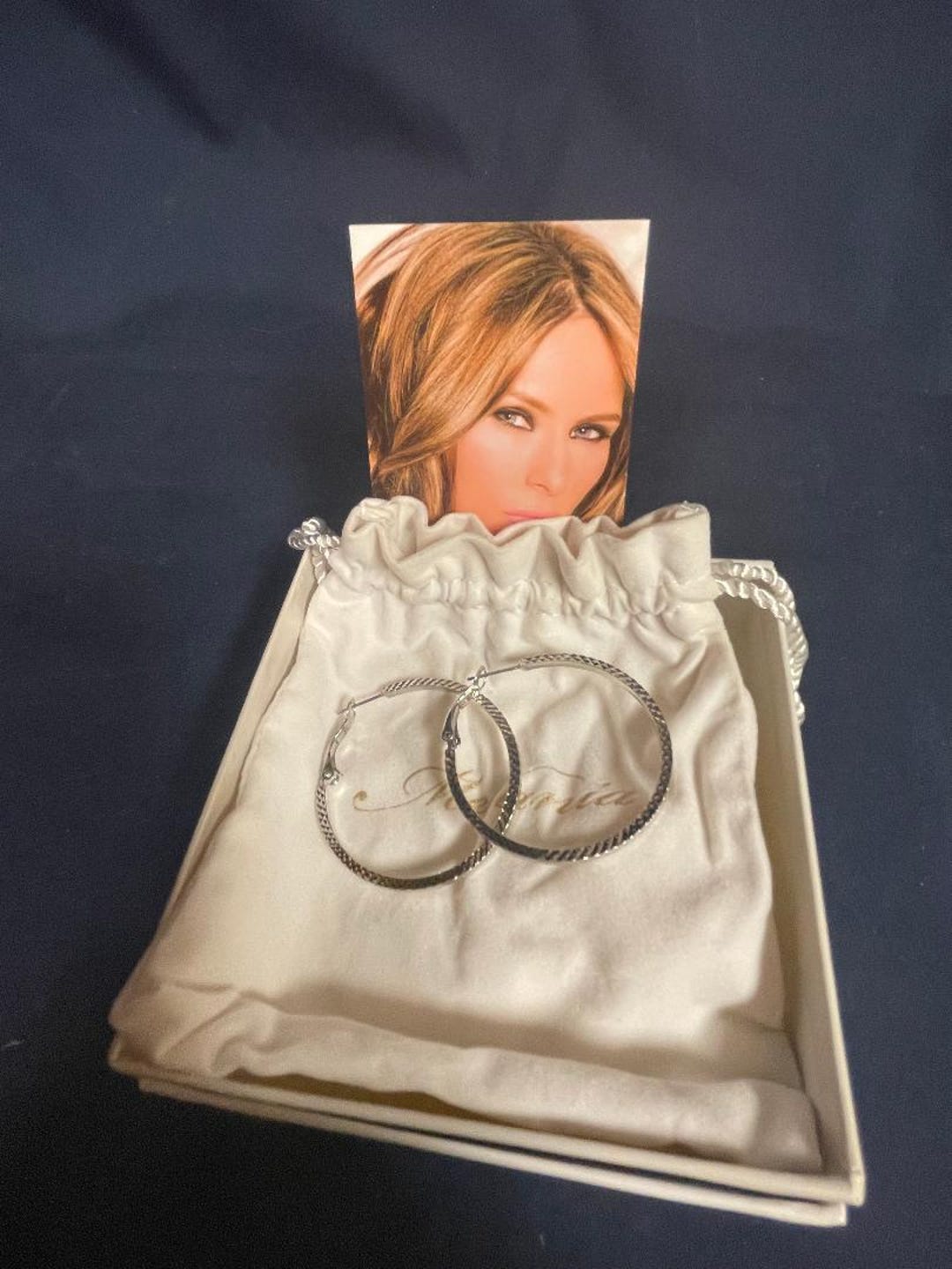 Melania Trump Silver Tone Hoop Earrings - Etsy