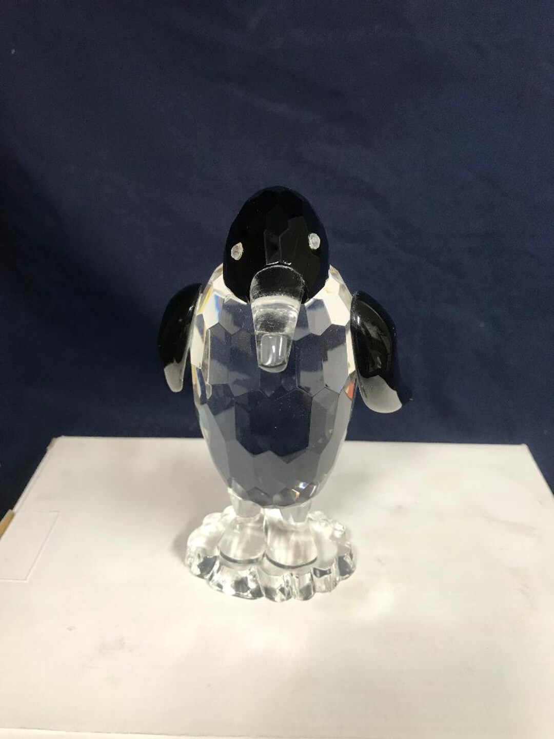 Vintage Crystal Penguin Figurine - Etsy
