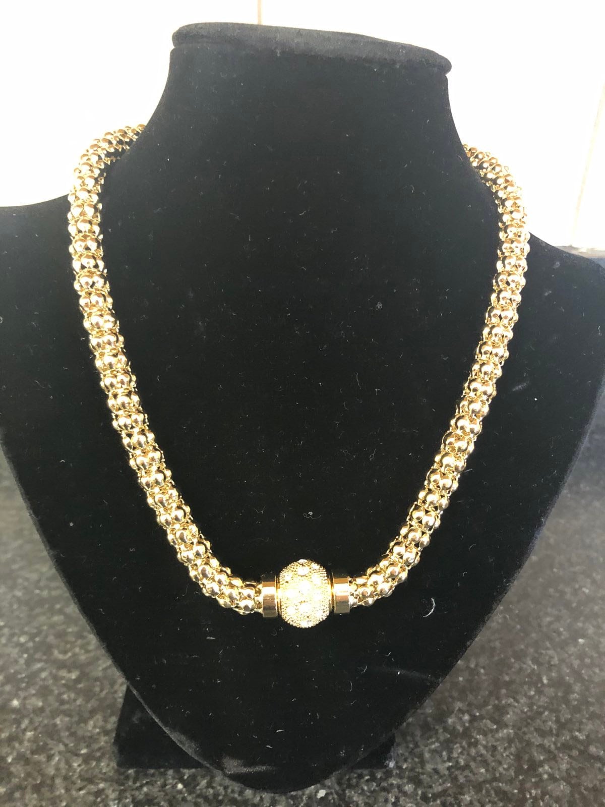 Melania Trump Gold Tone Necklace With CZ and Magnetic Closure - Etsy