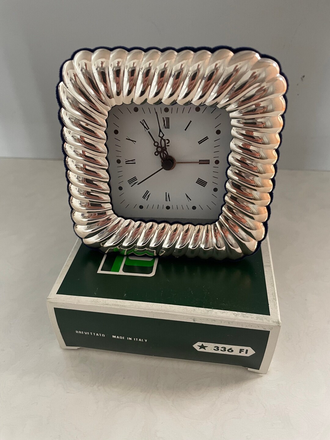 Vintage Sterling Silver Clock - Etsy