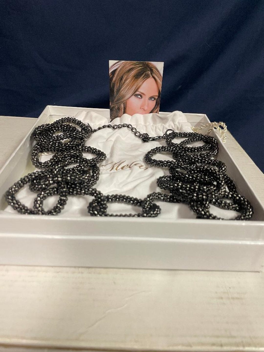 Melania Trump Black Rope Necklace - Etsy