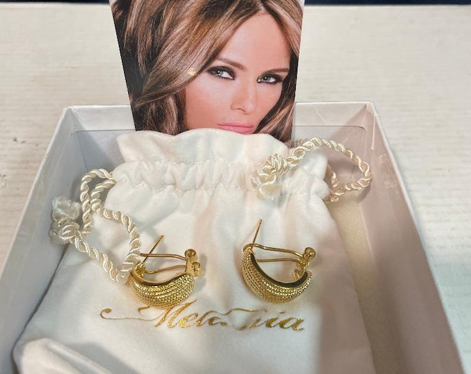 Melania Trump Gold Tone Earrings - Etsy