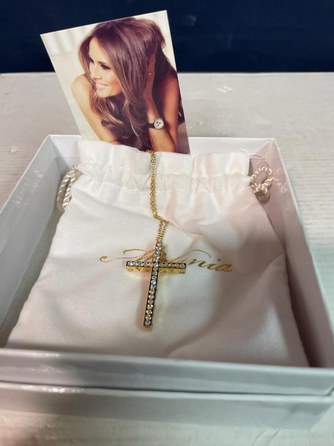Melania Trump Gold Tone Cross Necklace - Etsy