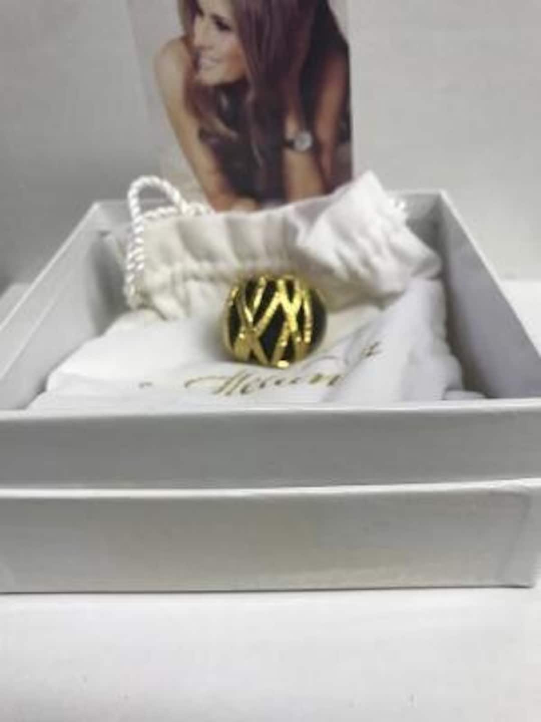 Melania Trump Gold Tone Ring With Onyx Stone - Etsy