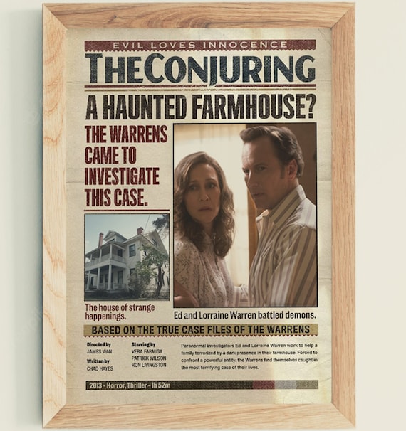 The Conjuring Newspaper Poster Print the Conjuring Movie - Etsy