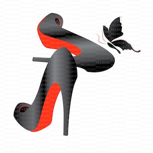 Red Bottom Stiletto Heels Svg High Heel Shoe Svg Cricut - Etsy