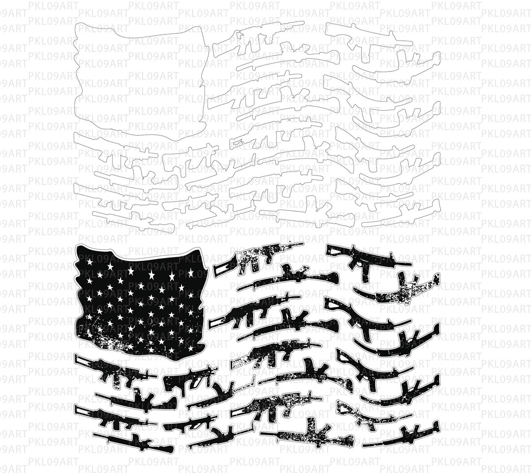 Military American Flag Svg,gun Rifles American Flag SVG, Cricut Design ...