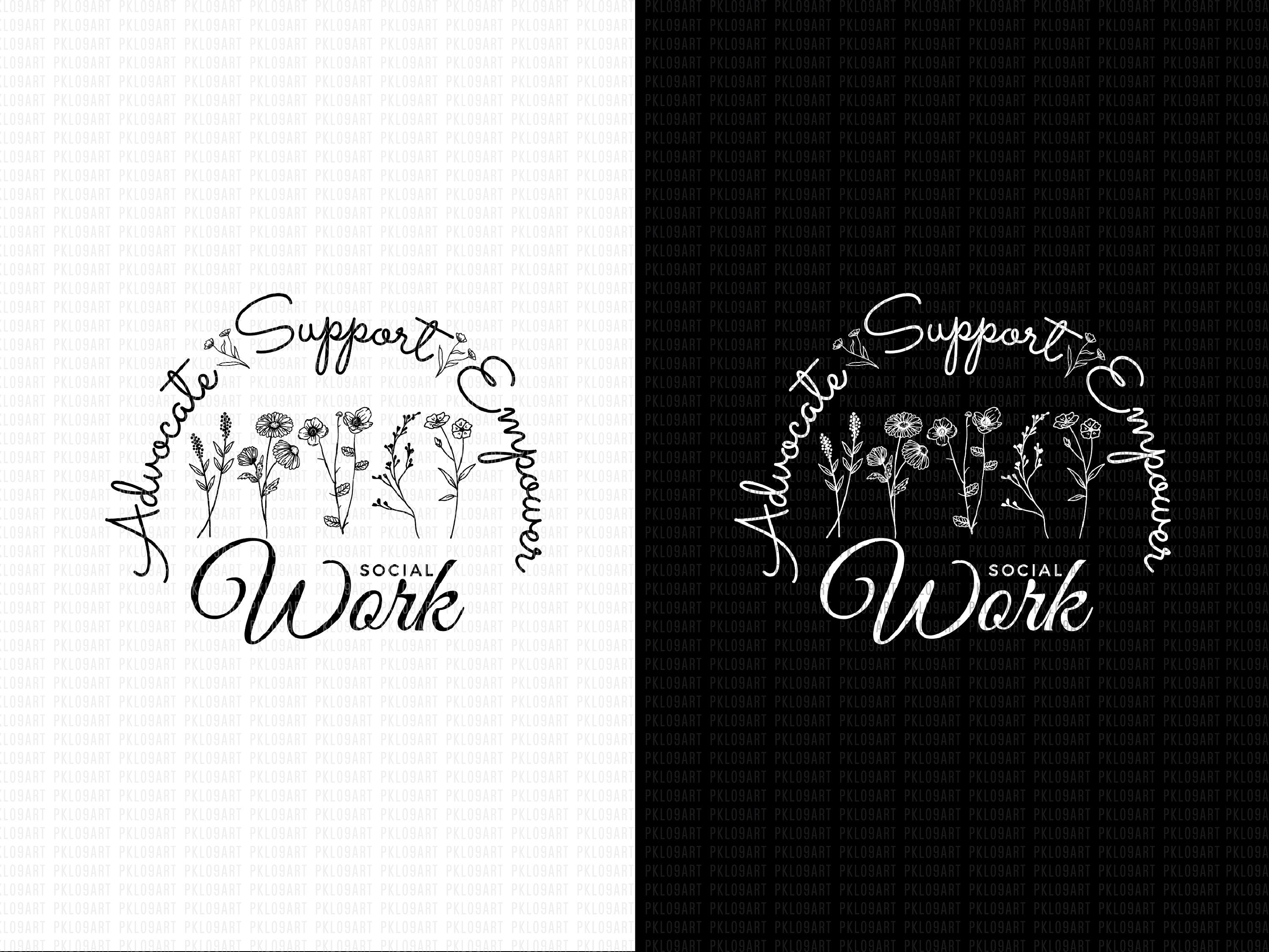 Social Worker Wildflower Svg Files for Sublimation,social Work Month ...