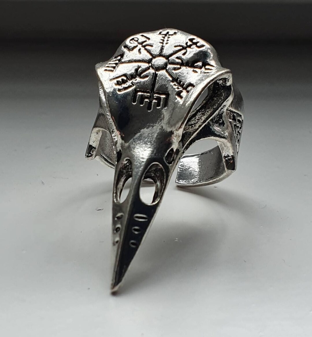 GOTHIC Dark Crow Resizable Ring Silver Punk Adjustable Bird - Etsy