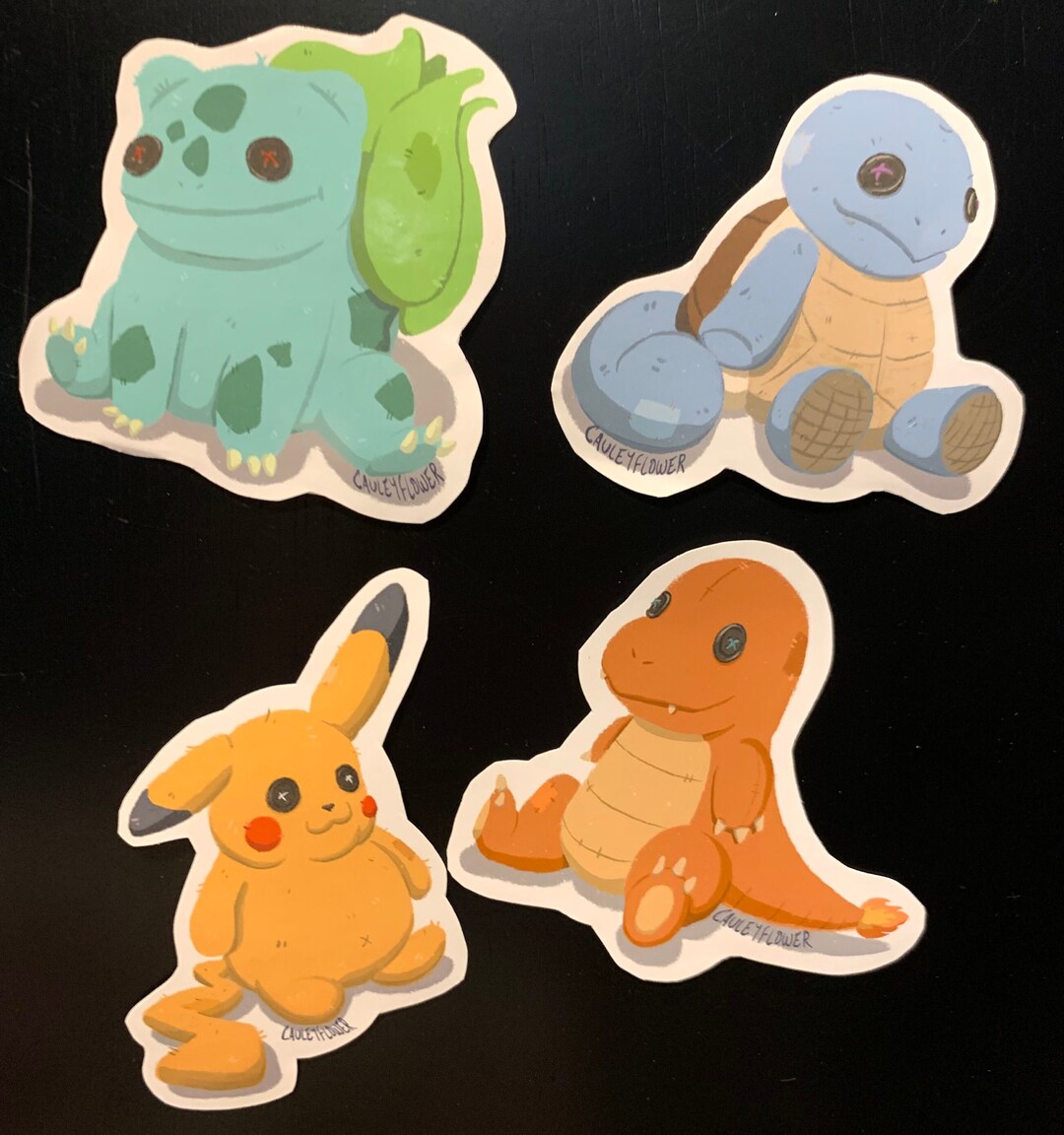 Pokemon Plushie Stickers - Etsy