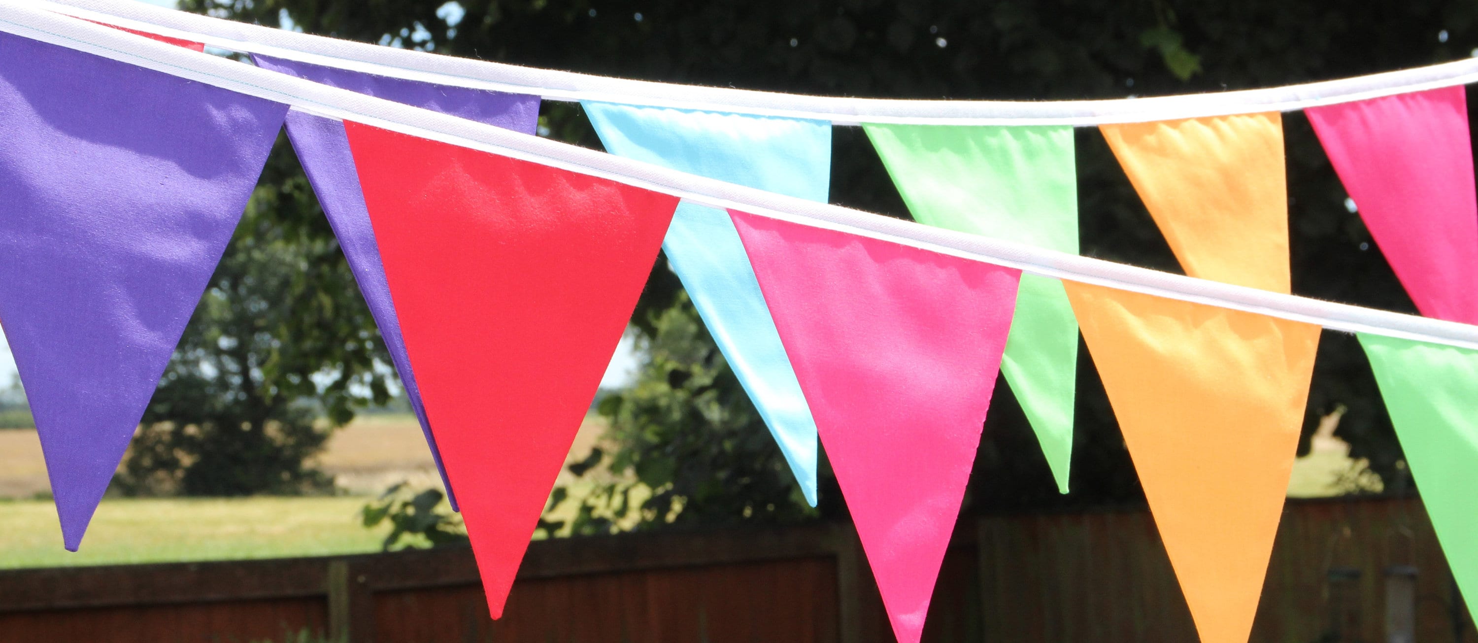 Coloured Bunting 6 Colours Multicoloured Fabric Bunting - Etsy UK