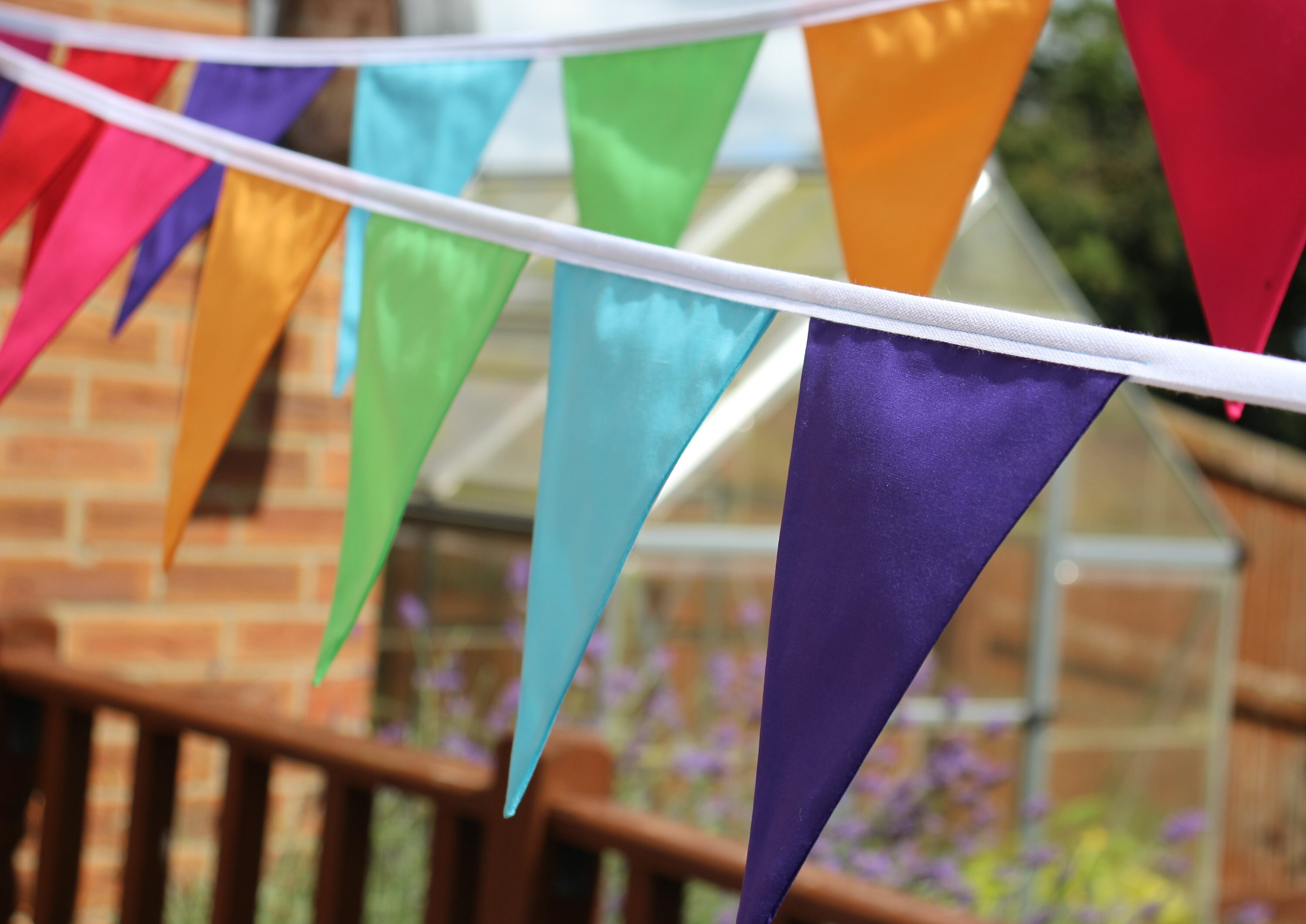 Coloured Bunting 6 Colours Multicoloured Fabric Bunting - Etsy UK