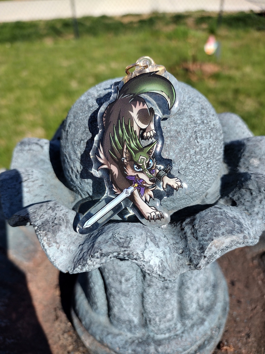 Wolf Link Acrylic Charm | Green Wolf /twilight Princess/ Videogame/ LOZ ...