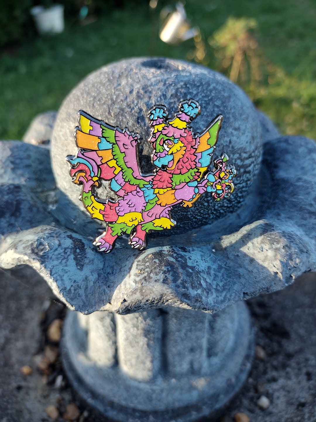 Fiesta #74 | Colorful Piñata Dragon / Mythical/ Rainbow / DND / Fursona ...