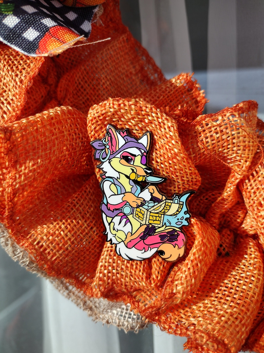 Shani #19| Fursona Pin Pirate Fox Adopt- Colorful Sea Canine / White ...