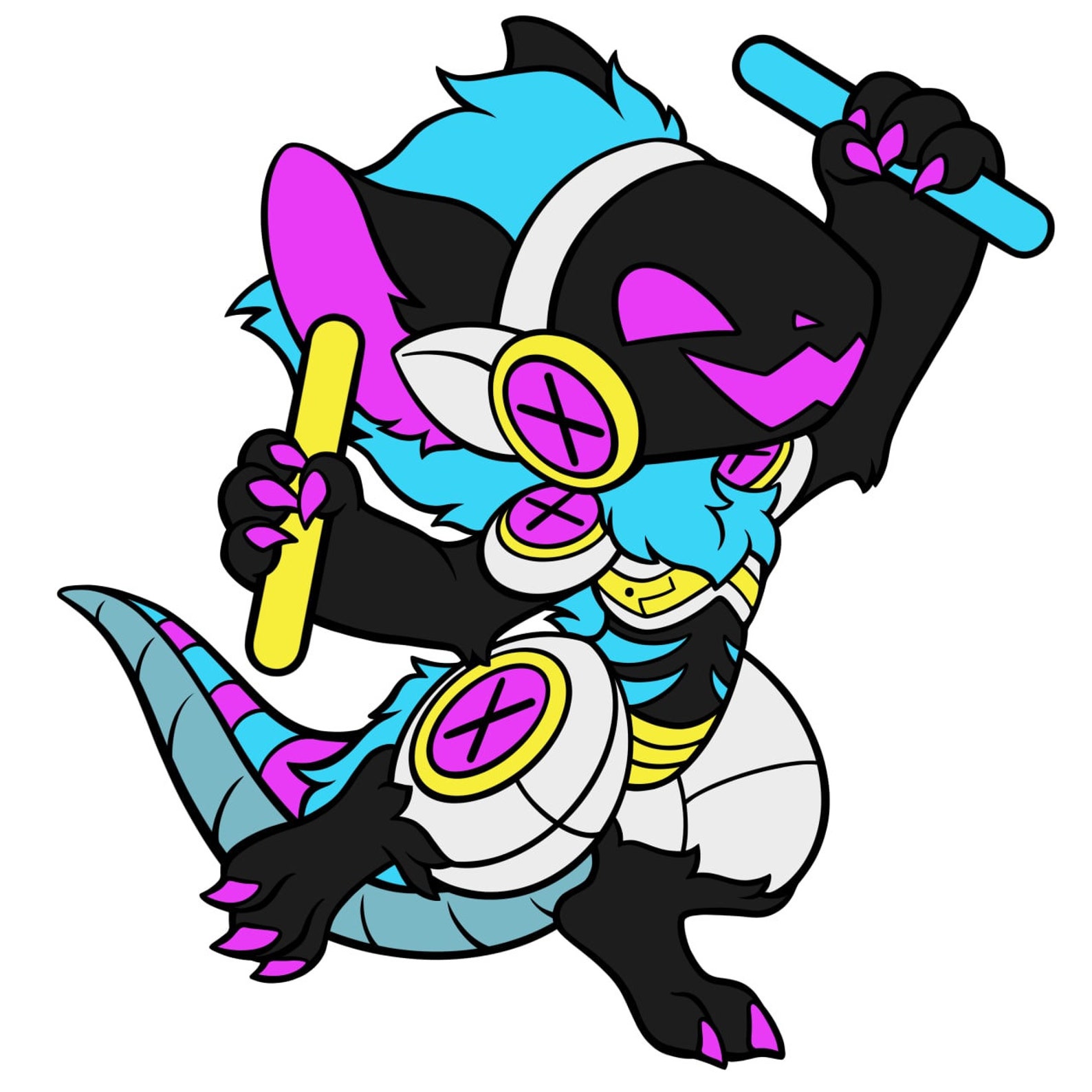 Starlight 186 Chara Pin Protogen / Furry Fursona / Sci-fi/ - Etsy
