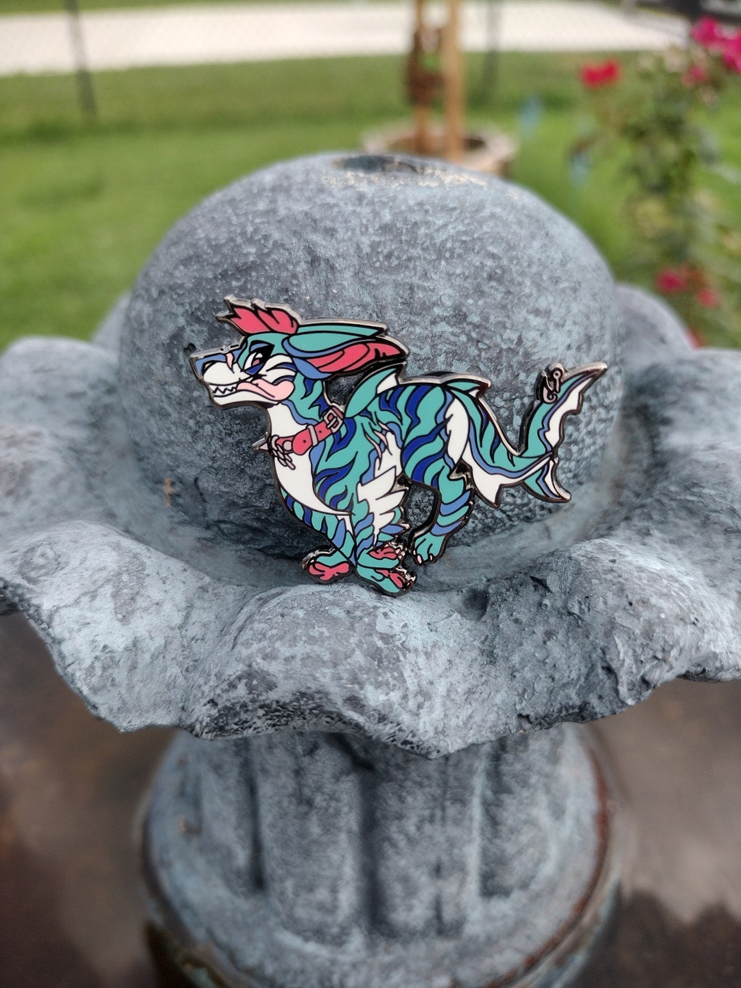 Blueberry 04 Fursona Pin Barkshark Adopt Colorful Sea Canine / Blue ...