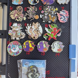 Assorted Fursona Pins Extras list 2 Characters, Patreon, Shop Pins ...