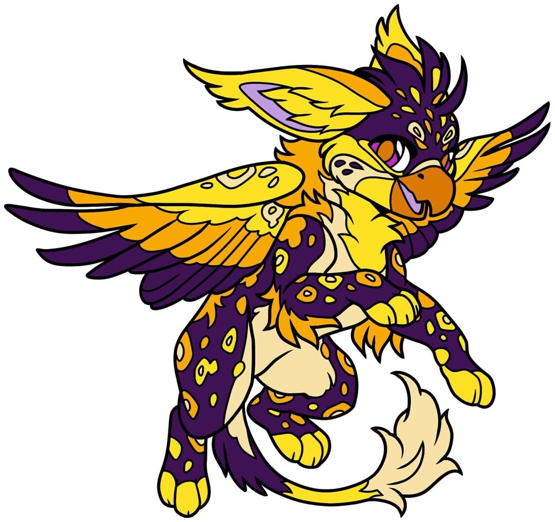 Allegory 20 Fursona Pin Griffin Adopt / Mythical Gold - Etsy