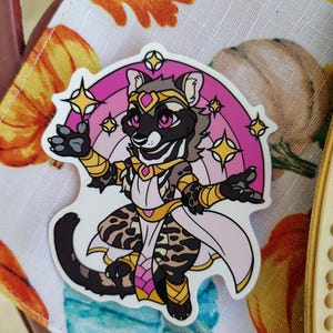 Fursona Pins: Psychic Civet Sticker| Furry/feline/ Vinyl Sticker - Etsy