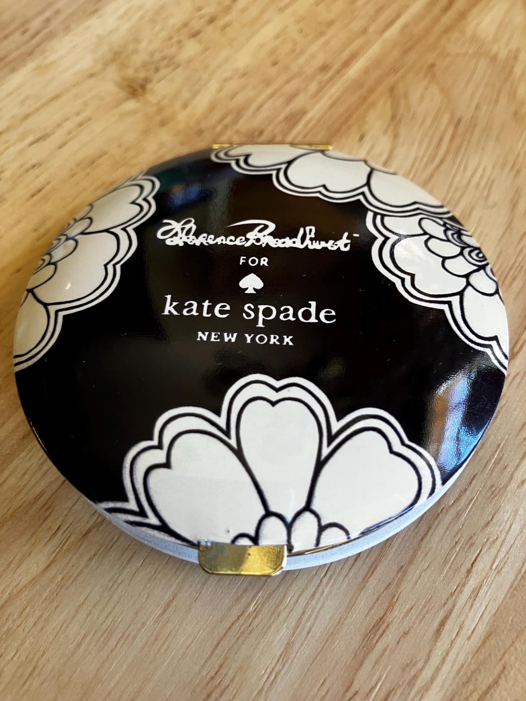 Kate Spade New York Black White Mirror Compact Rare - Etsy