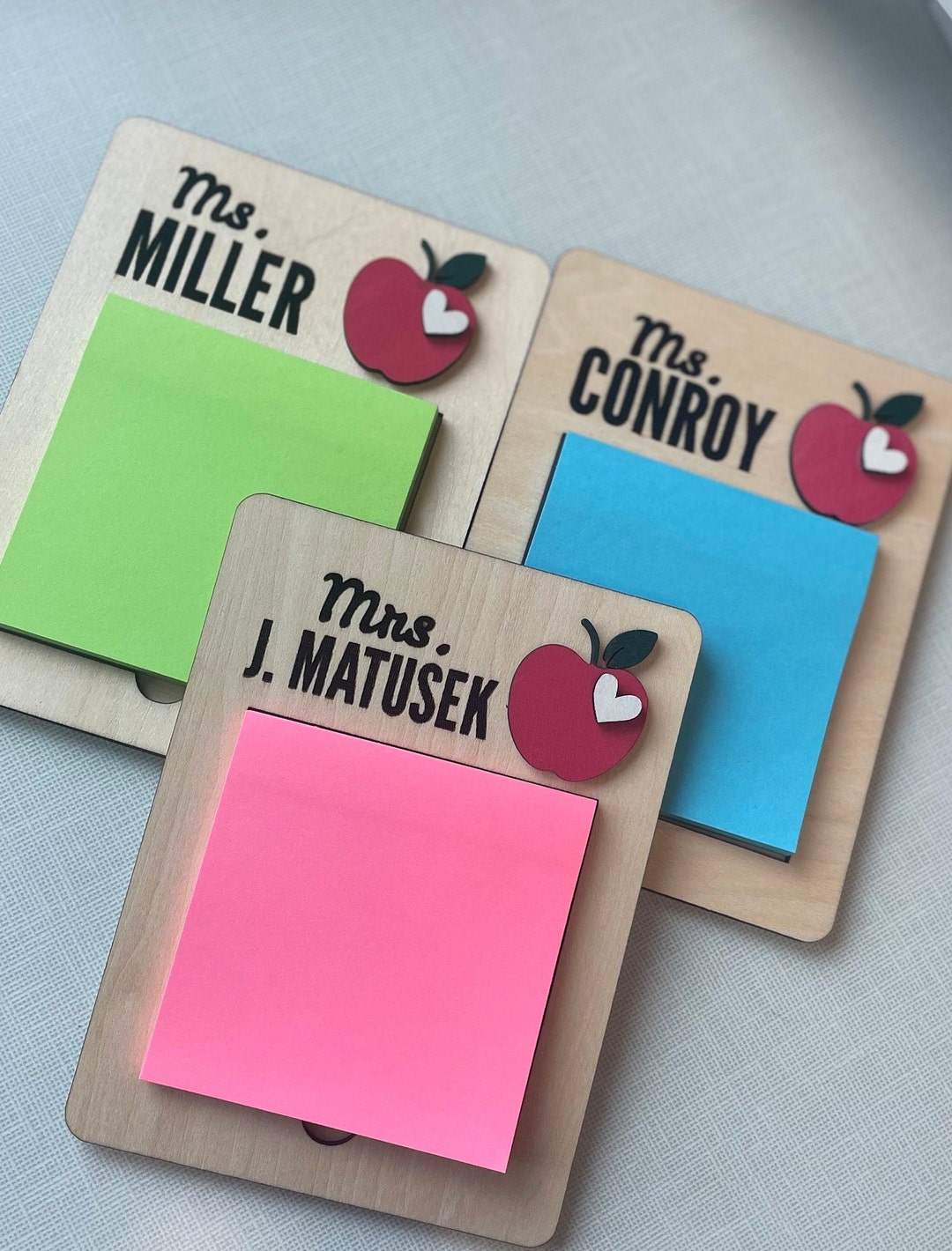 Personalized Sticky Note Holder, Custom Sticky Note Holder, End of Year ...