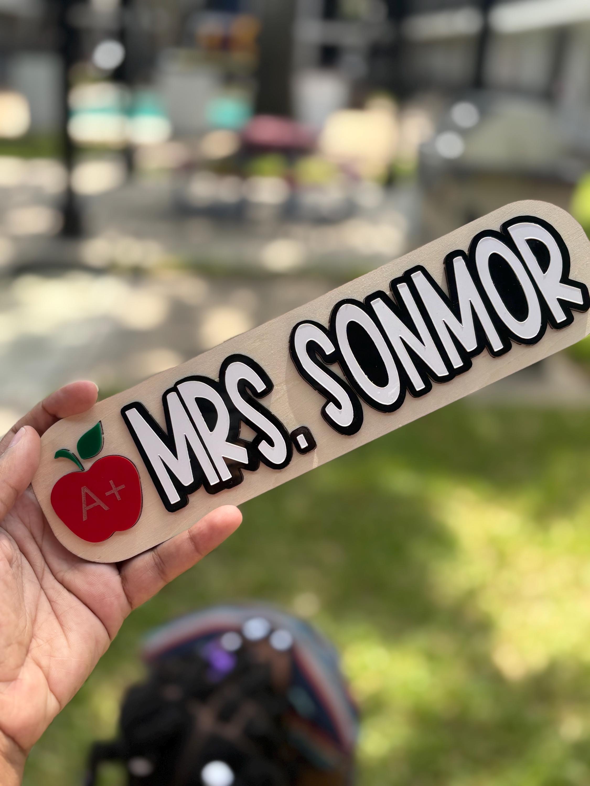 Custom Teacher Magnet Name Plate | Personalized Classroom Decor | Back ...