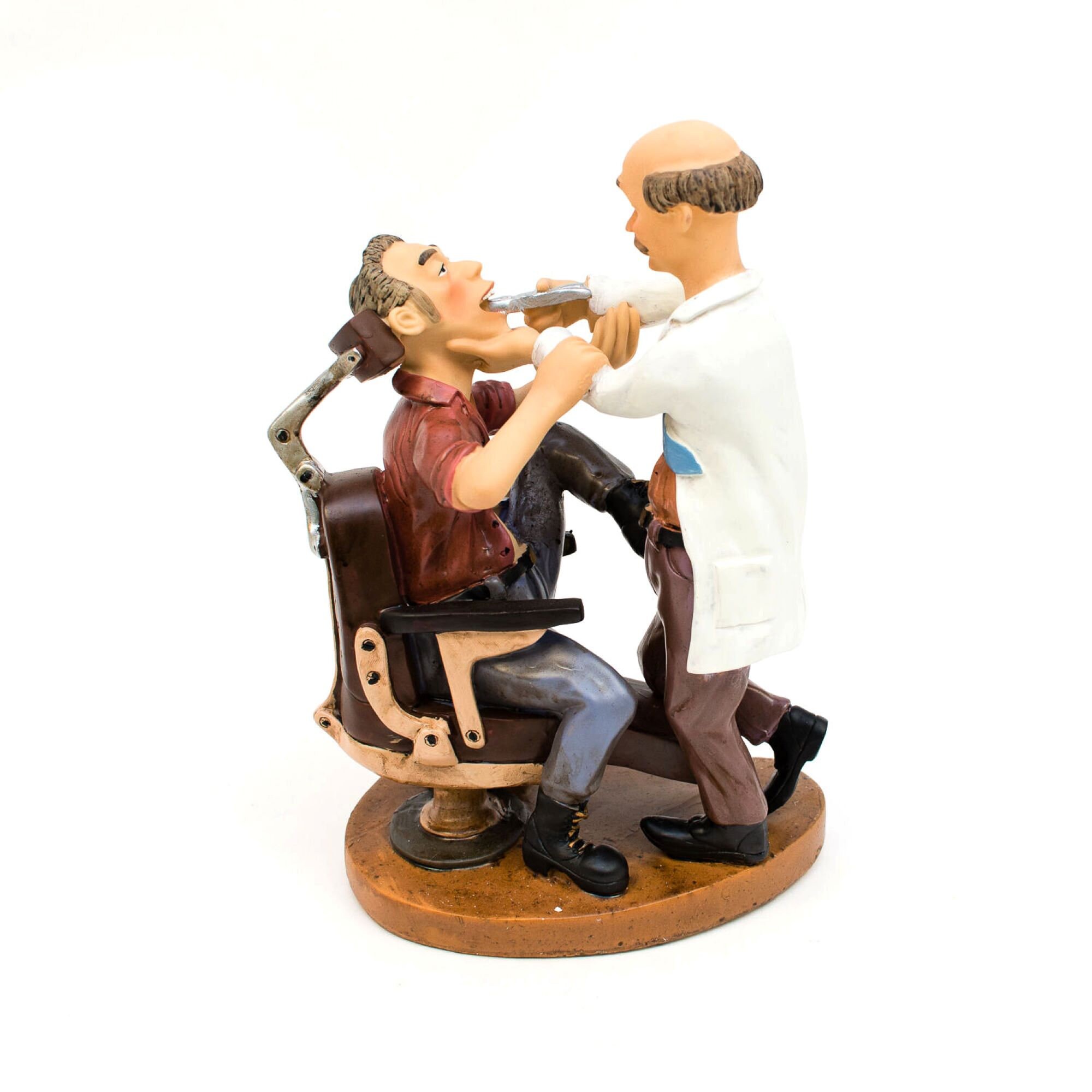 Classic Vintage Figurine of Male Dentist Performing Extraction - Etsy