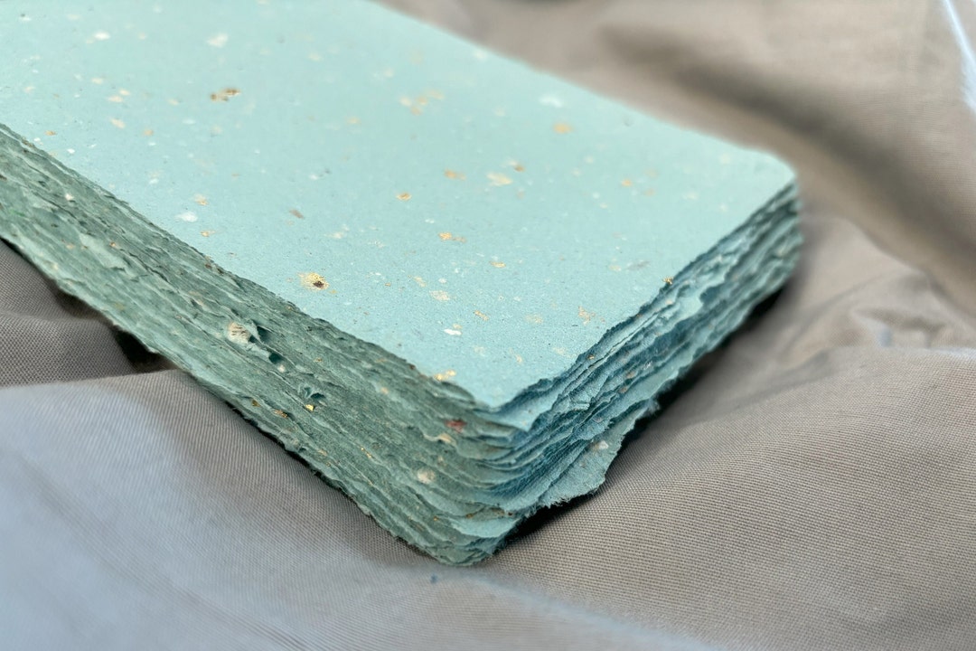 Turquoise Handmade Paper - Etsy