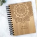 Mandala Journal Customized Journal Cover, Wood Notebook, Personalized ...