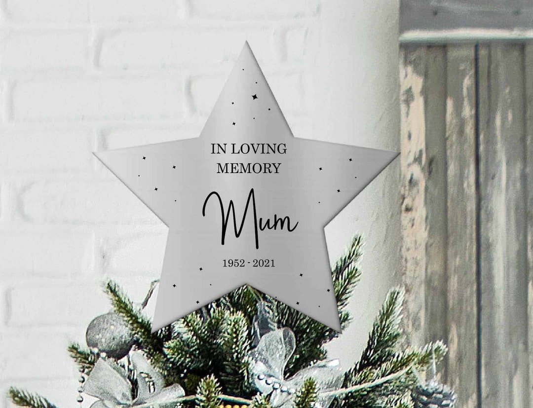 Personalised Christmas Tree Topper Angel Tree Topper Memorial Gift ...