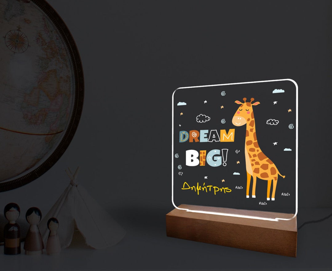 Color Printing Acrylic LED Night Light Bedside Lamp Personalized Lamp ...