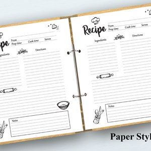 Wooden Journal Custom Recipe Book Blank Recipe Book Mom Christmas Gift ...