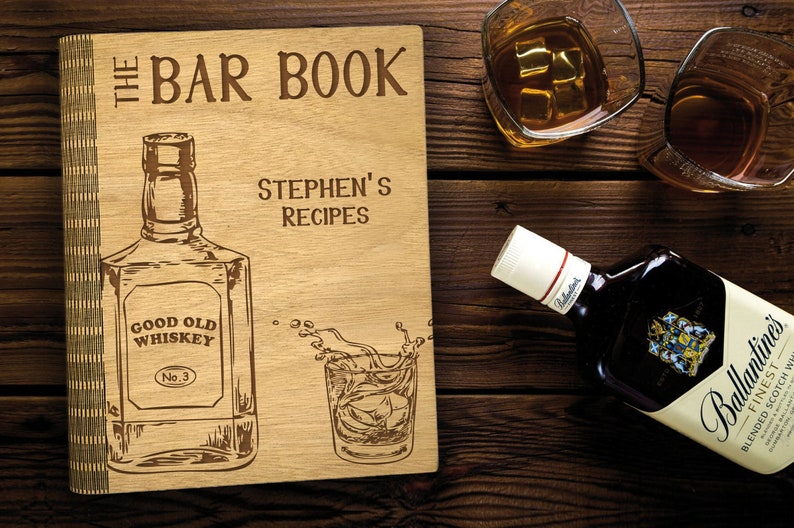 The Bar Book Recipe Book Personalized Custom Recipe Book Blank Recipe ...
