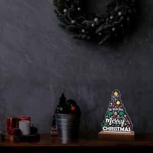 Christmas LED Night Light Christmas Light Bulb Personalised Family ...