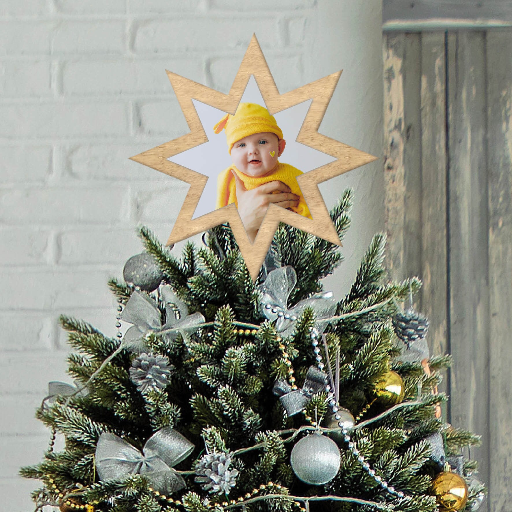 PHOTOGRAPH STAR Family Star Topper Personalized Tree Topper Unique Tree ...