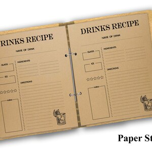 The Bar Book Recipe Book Personalized Custom Recipe Book Blank Recipe ...