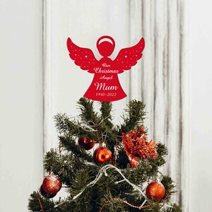 Angel Tree Topper Memorial Gift Angel Decoration Remembrance ...