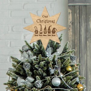Christmas Elf Dwarf Personalized Tree Topper Christmas Tree Topper Star ...