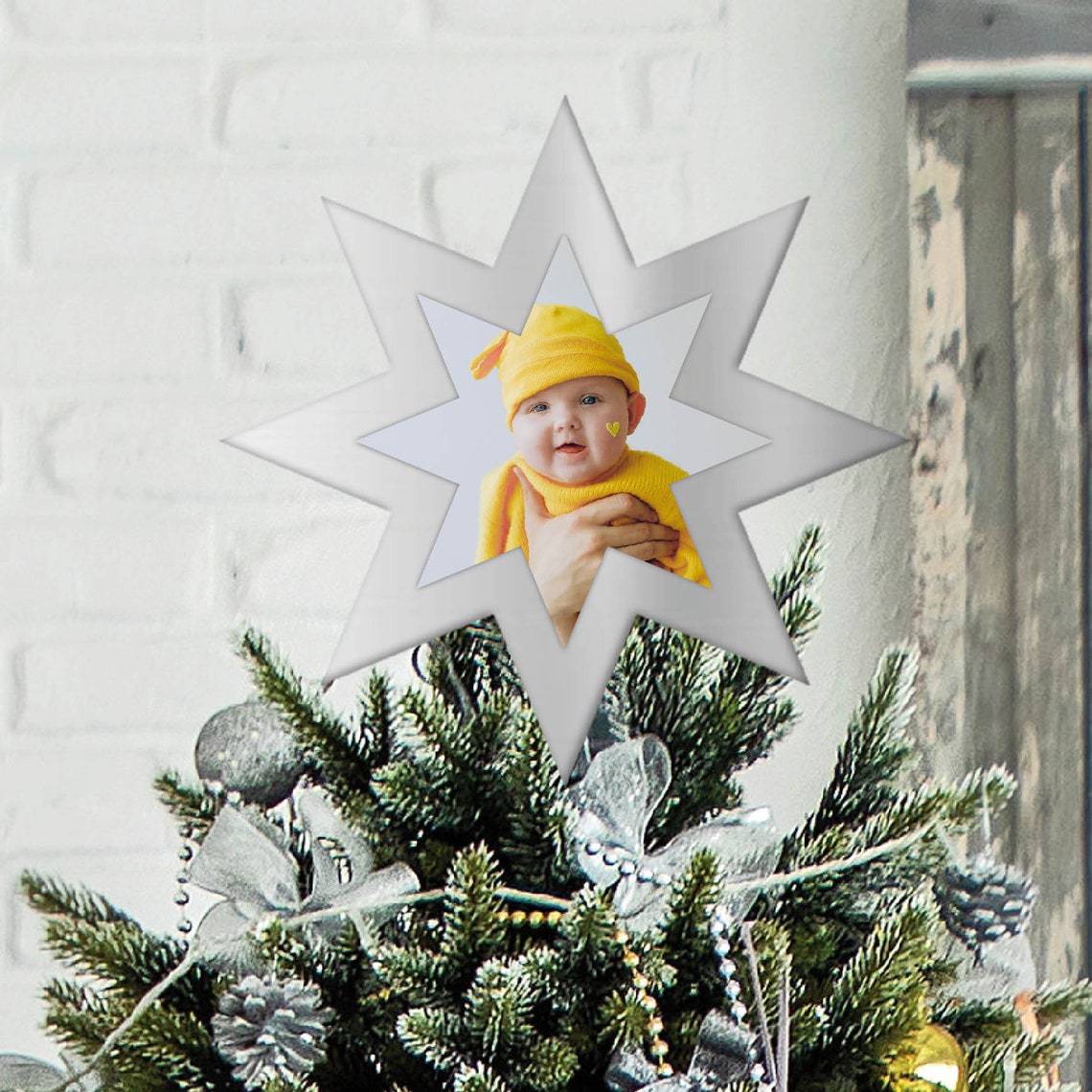 PHOTOGRAPH STAR Family Star Topper Personalized Tree Topper Unique Tree ...