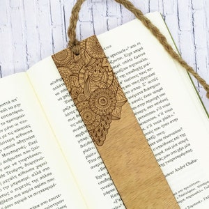 Mandala Wooden Bookmark /handmade/ Bookmark /book Lover Reader /book ...