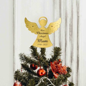 Angel Tree Topper Memorial Gift Angel Decoration Remembrance ...