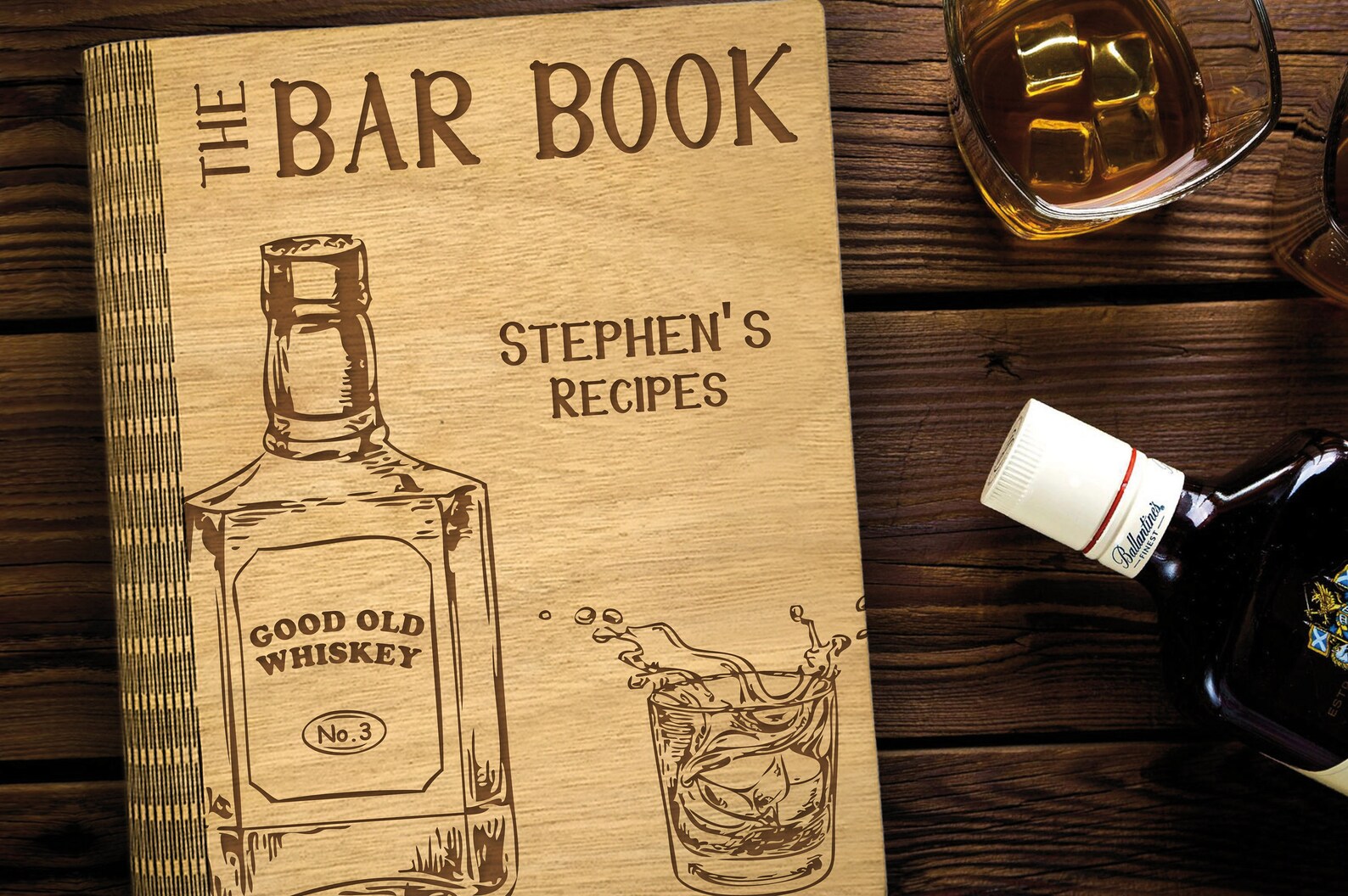 The Bar Book Recipe Book Personalized Custom Recipe Book Blank Recipe ...