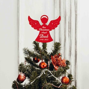 Angel Tree Topper Memorial Gift Angel Decoration Remembrance ...
