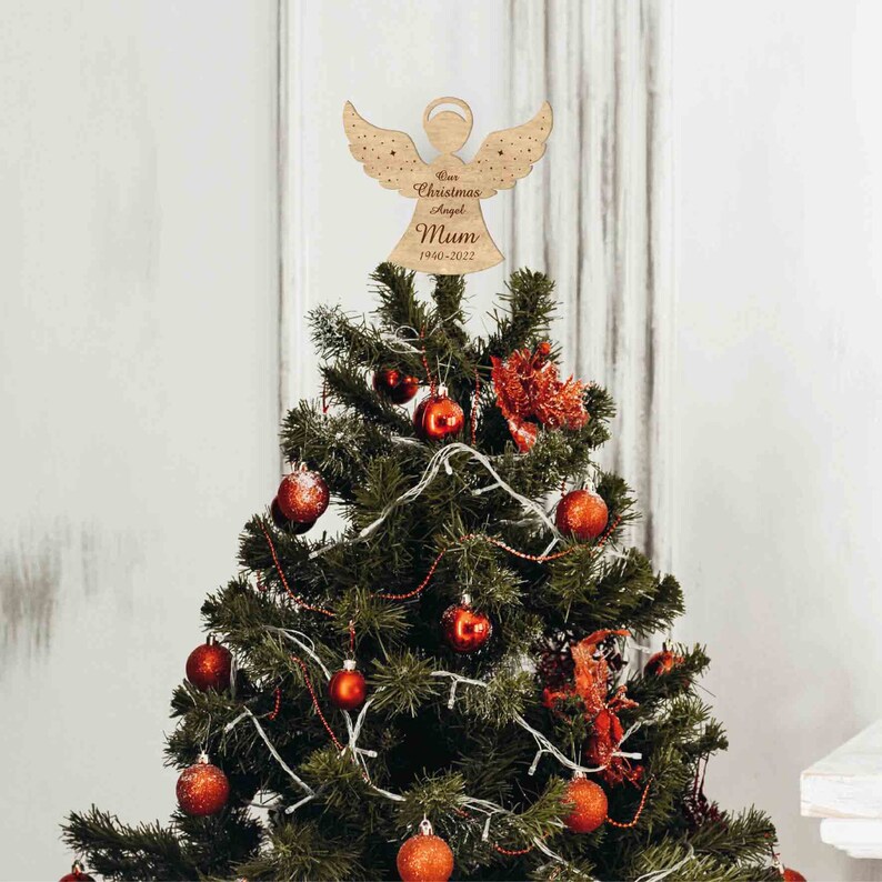 Angel Tree Topper Memorial Gift Angel Decoration Remembrance ...