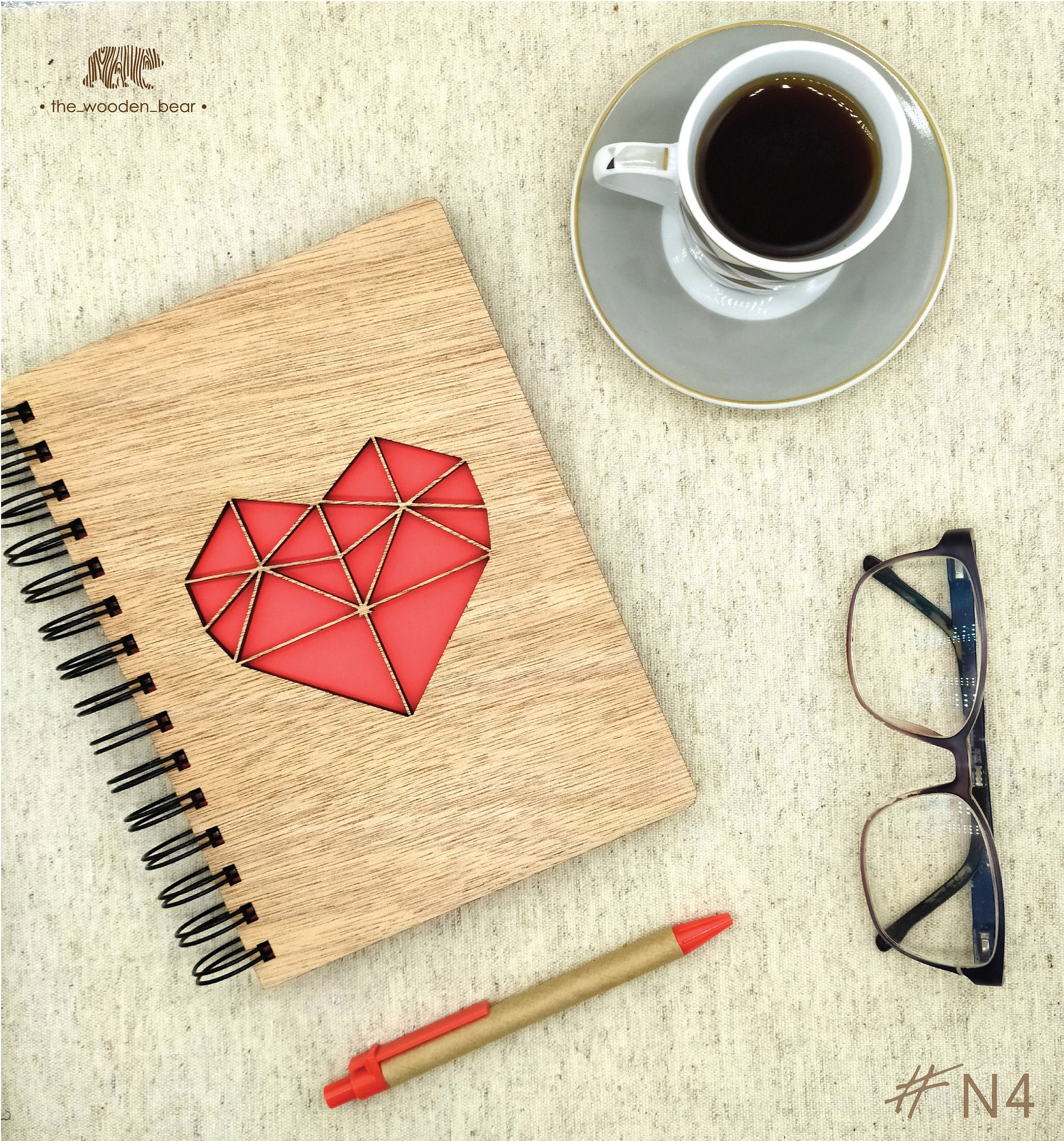 Wooden Notebook Heart /Love /Hearts notebook /Sketchbook | Etsy