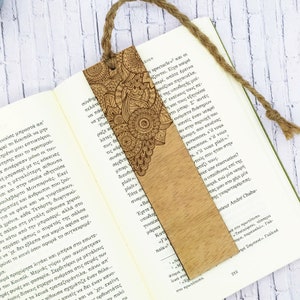 Mandala Wooden Bookmark /handmade/ Bookmark /book Lover Reader /book ...