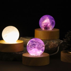 Natural Amethyst Crystal Lamp Gemstone Desk Lamp Purple Quartz Crystal ...